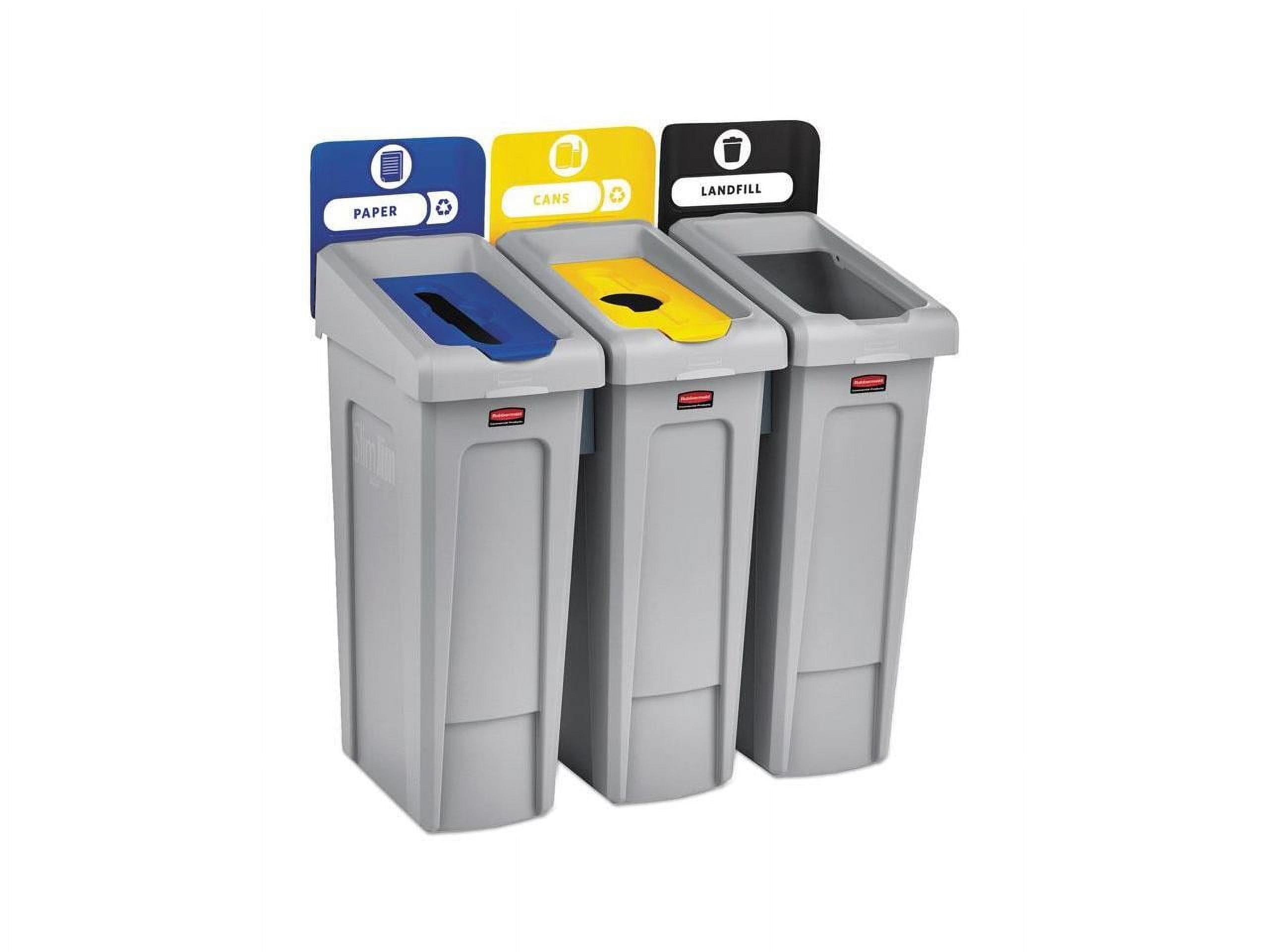 Rubbermaid Commercial 2007917 Slim Jim Recycling Station, Multiple ...