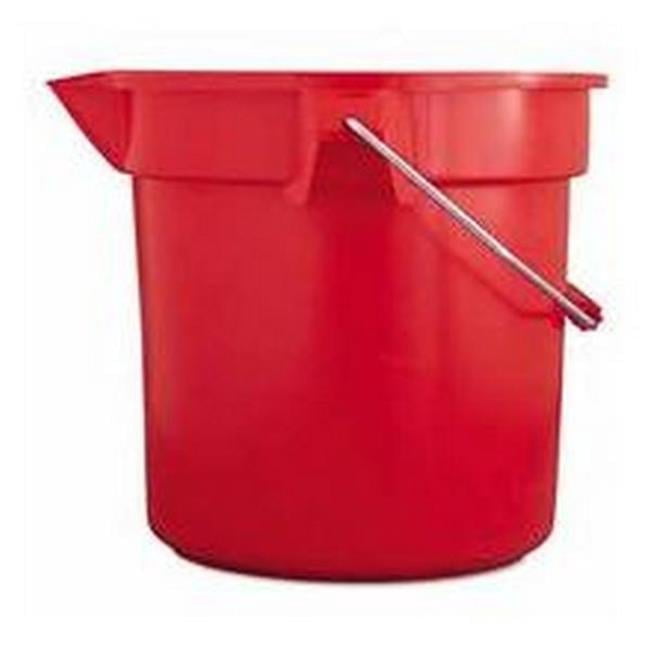 Rubbermaid Commercial 640-FG261400RED 14 qt. Round Brute Bucket, Red ...