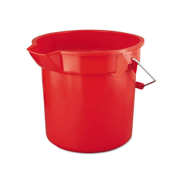 Rubbermaid Commercial BRUTE Round Utility Pail 14qt Red 2614RED ...
