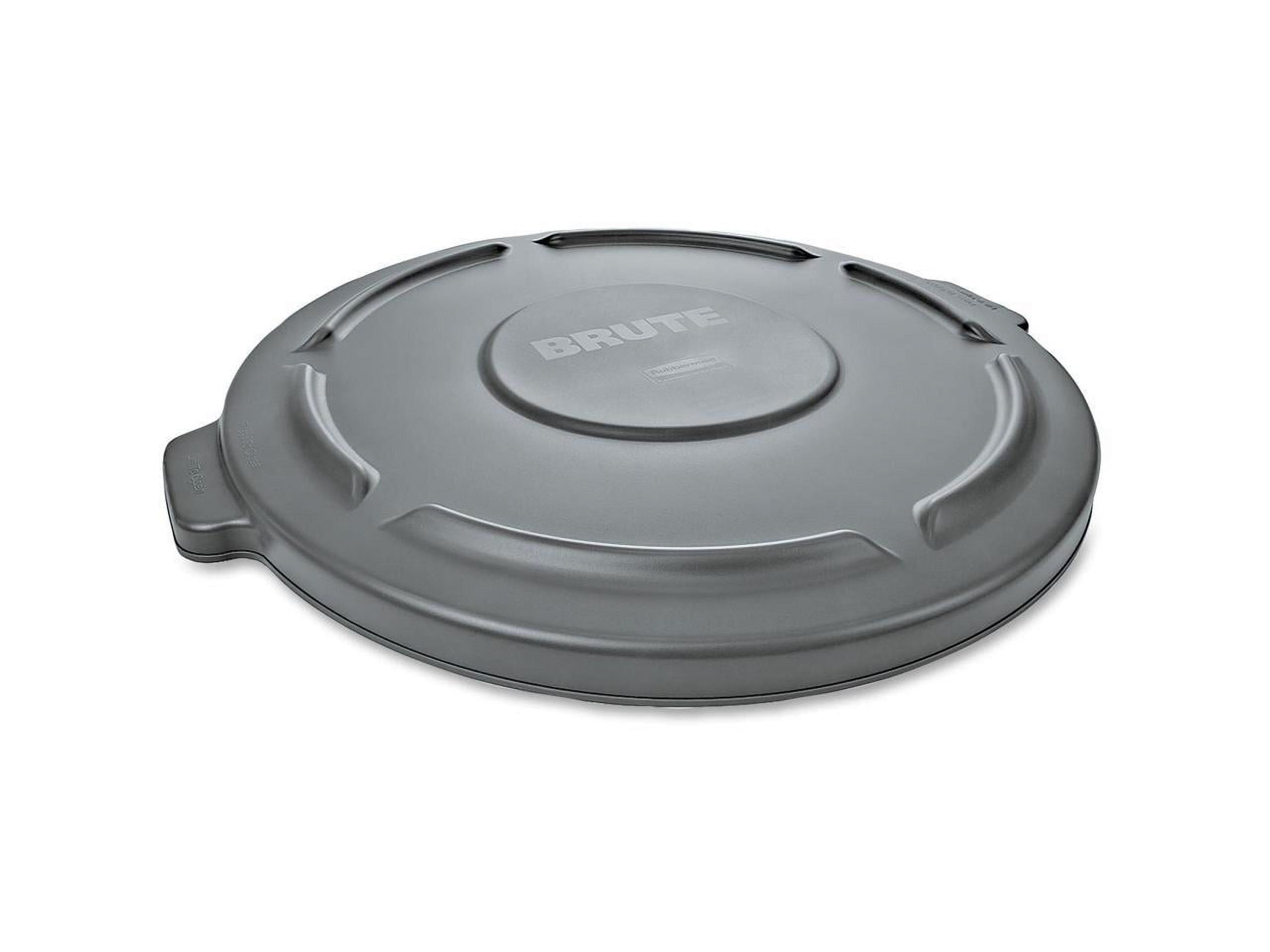 Rubbermaid Brute Container Lid, 20-Gallon, Snap-On, Gray, HDPE ...