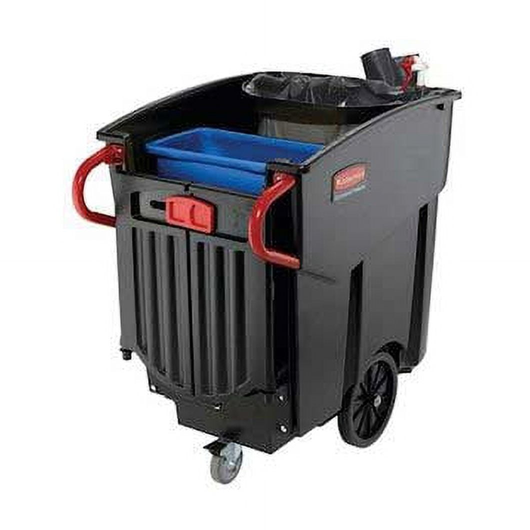 Rubbermaid Mega Brute 120-Gallon Waste Cart, Recycling Bin, Black ...