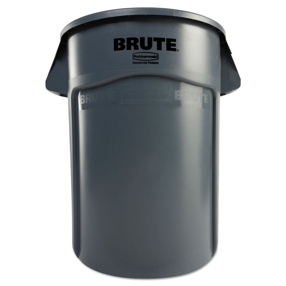 Rubbermaid Commercial FG264360GRAY Brute 44-Gallon Round Plastic Vented ...