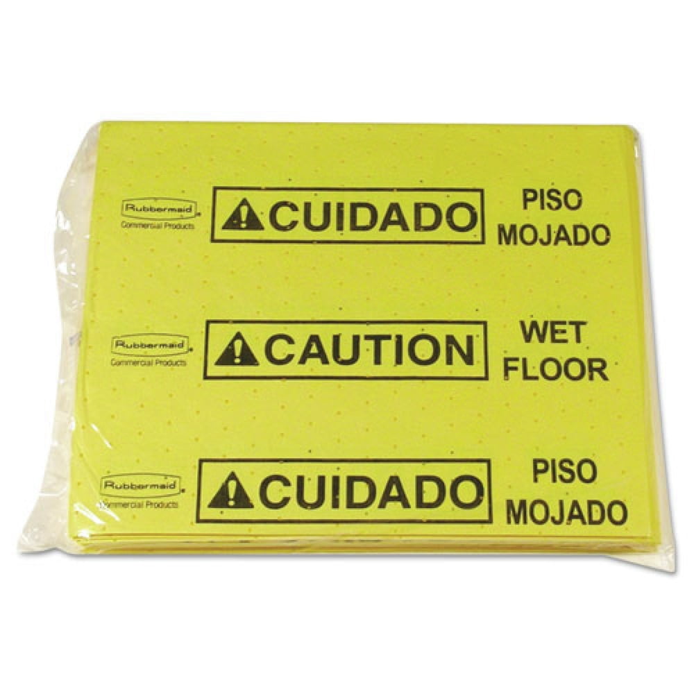 Rubbermaid Commercial Over-The-Spill Pad Tablet w/25 Pads Yellow/Black ...