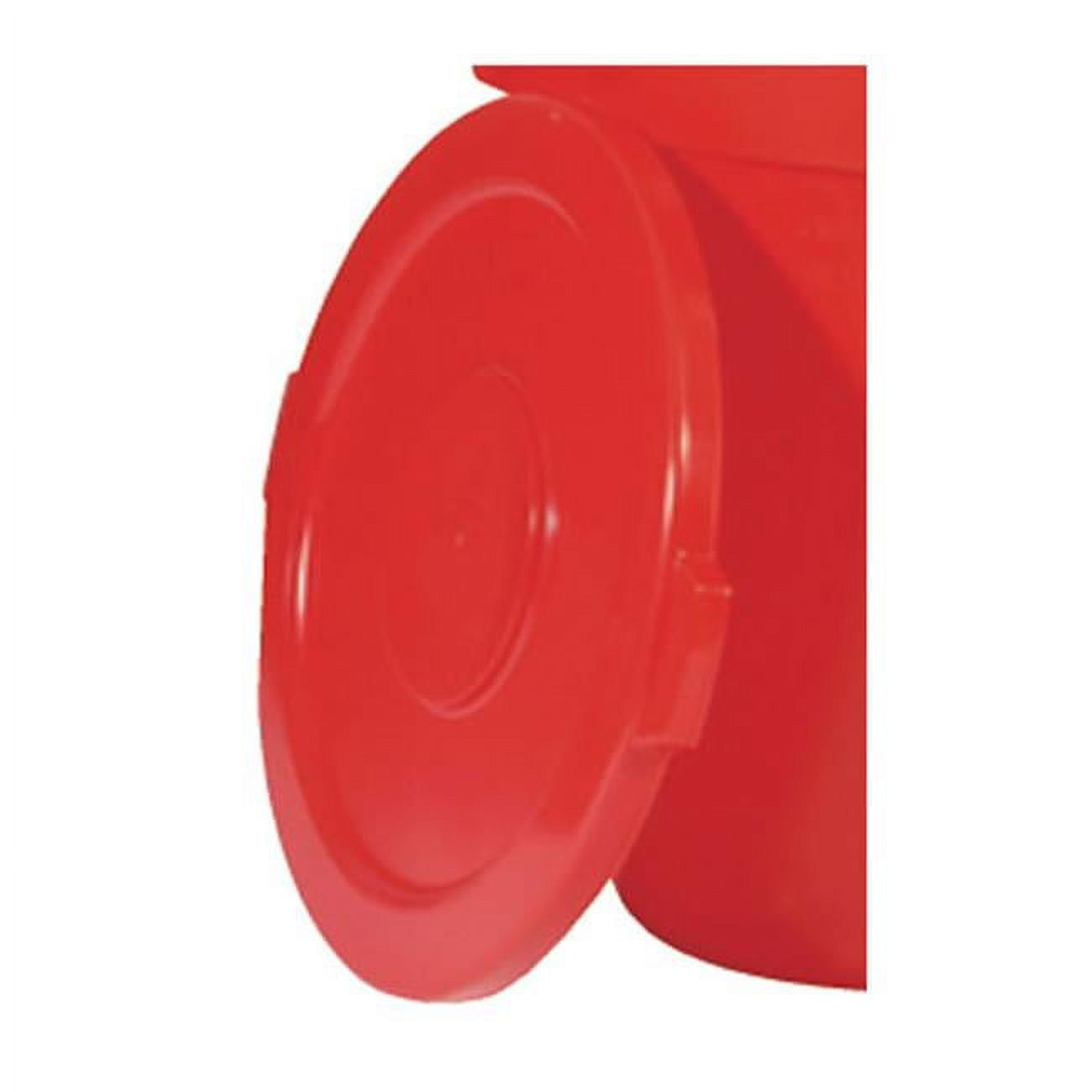 Rubbermaid Commercial Products 2609RED Flat Top Lid For 10-Gallon Round ...