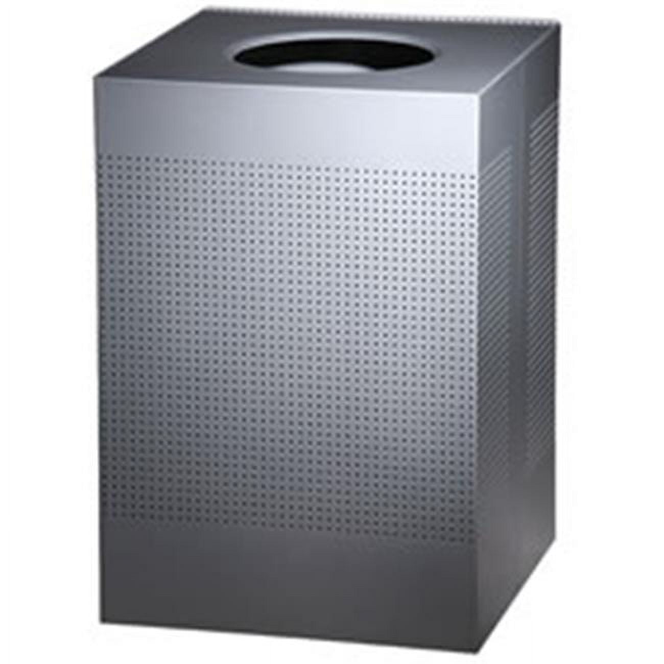 Rubbermaid Commercial Trash Can,Square,40 gal.,Silver FGSC22EPLSM ...