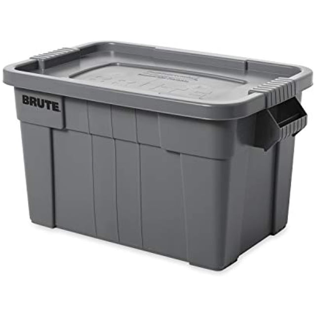Rubbermaid Commercial Brute Tote 20-Gallon Tough Storage Bin with Lid ...