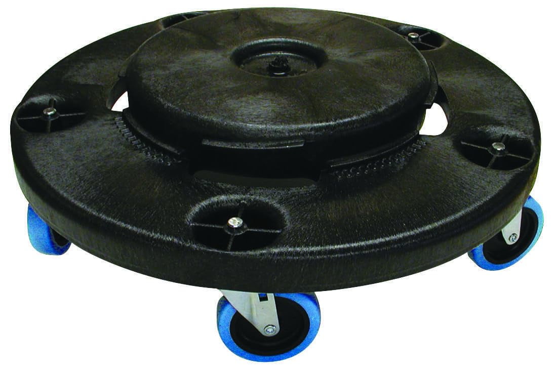 Rubbermaid Commercial Products Brute Trash Can Dolly with Wheels, Black ...