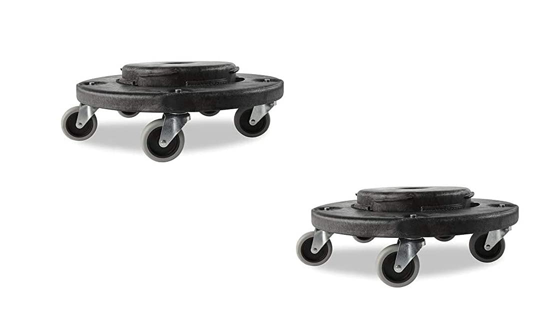 Rubbermaid Commercial Products Brute Twist on/Off Round Dolly, Black ...