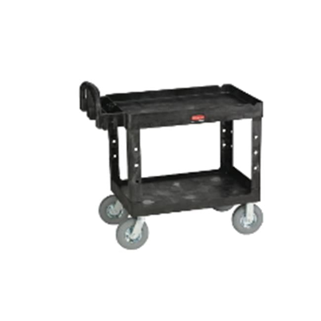 Rubbermaid Commercial Products RCP 4546 BLA Utility Cart 2 Shelf Hvy ...