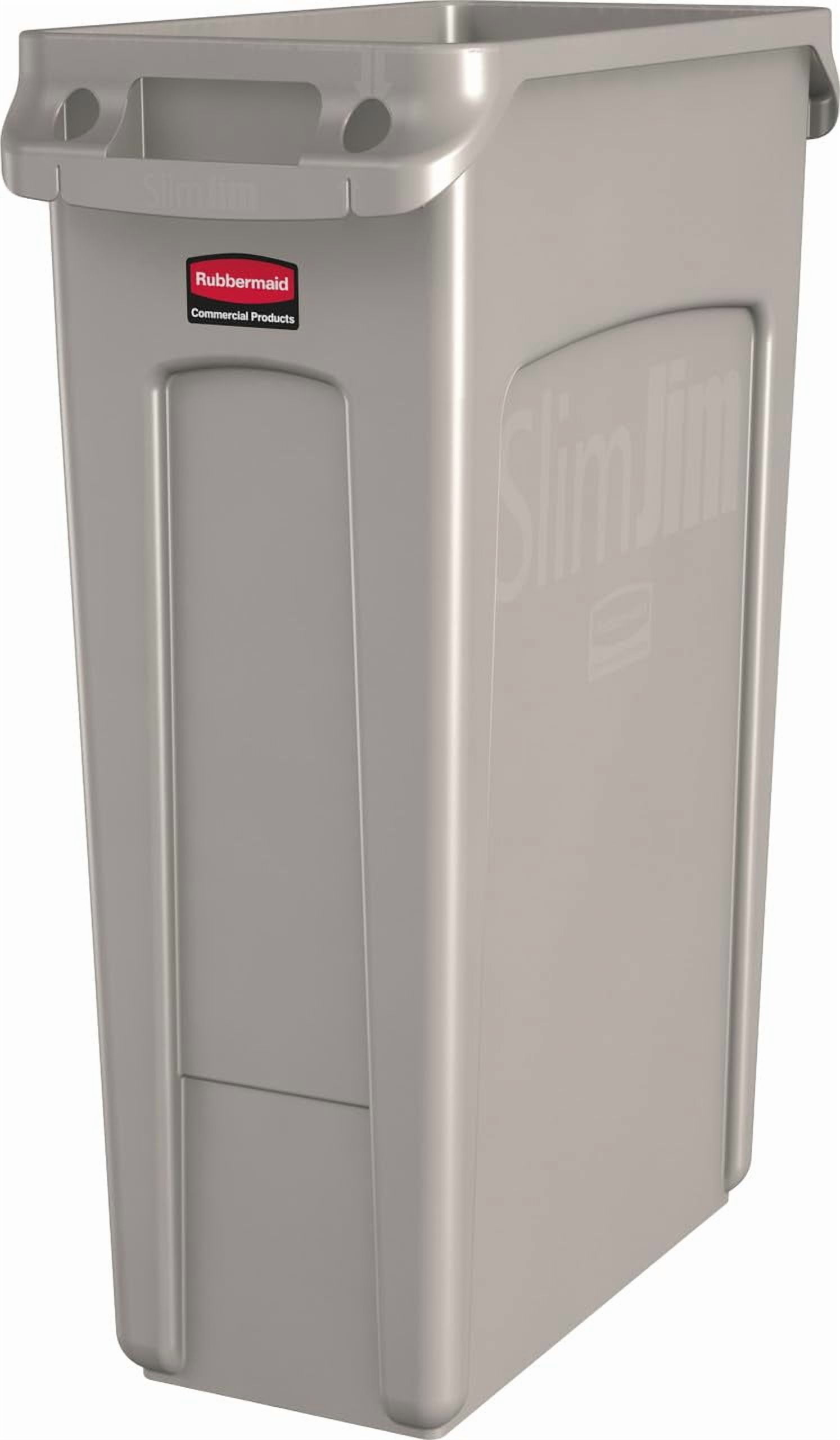 Rubbermaid Commercial Products Slim Jim Plastic Rectangular Trash ...