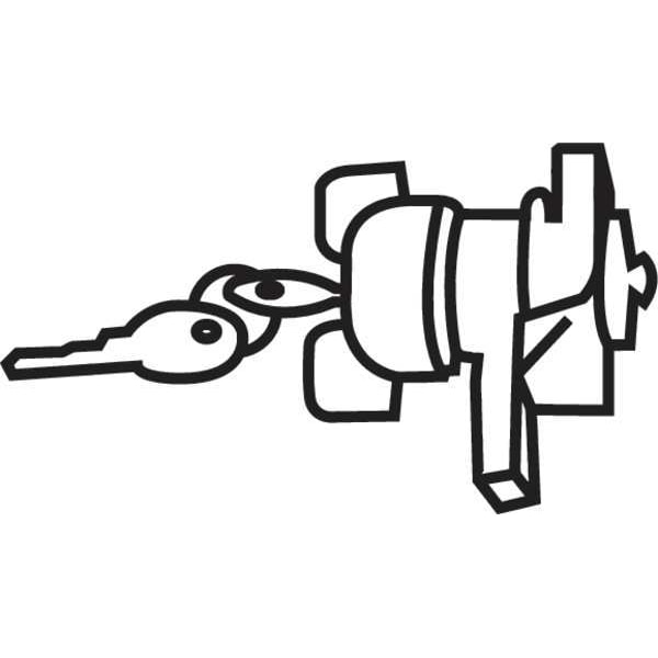 Rubbermaid Commercial Replacement Lock & Key for Locking Janitor Cart ...