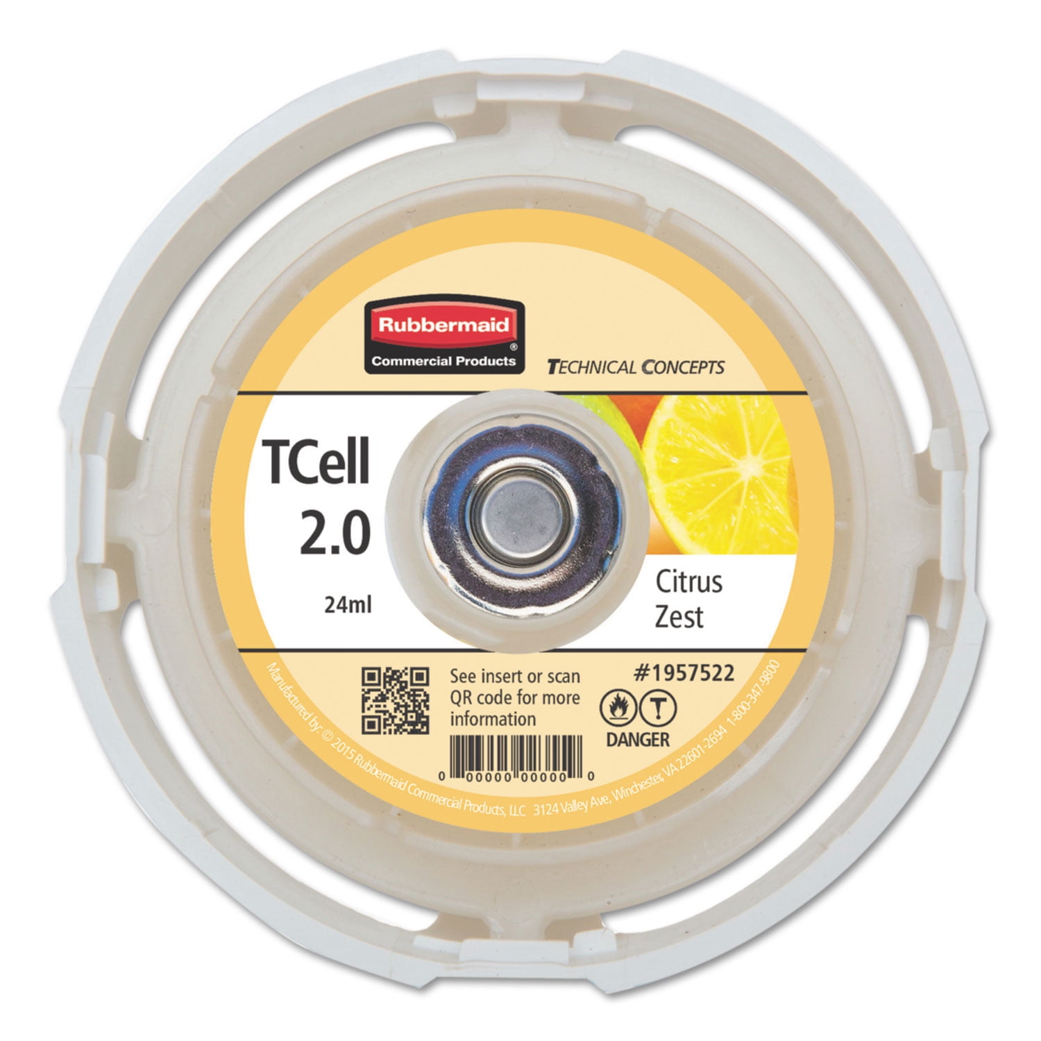 Rubbermaid Commercial TC TCell 2.0 Air Freshener Refill Citrus Zest 24 ...