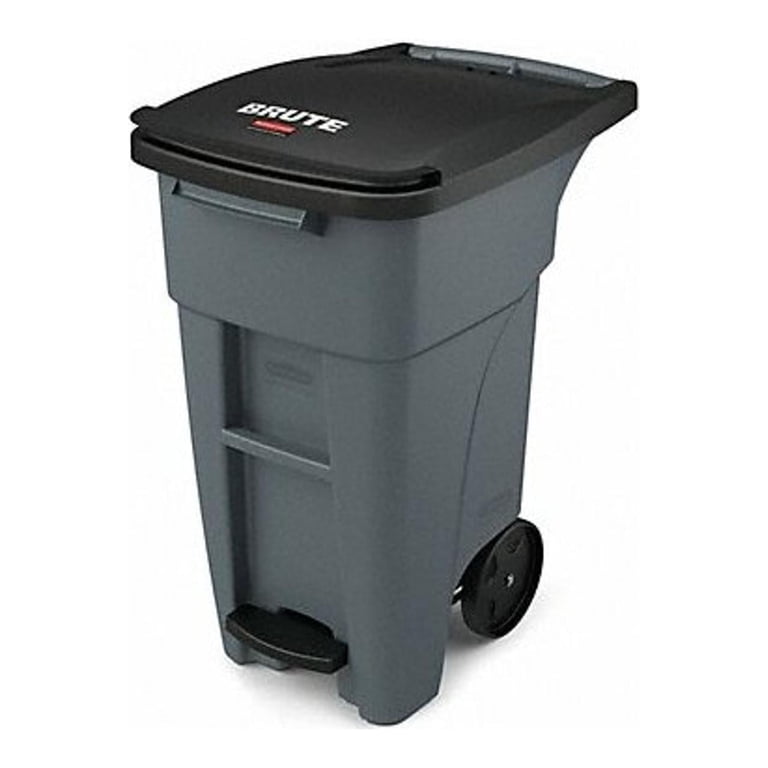Uline Lockable Trash Can With Wheels 65 Gallon, Dark Gray, 42% OFF
