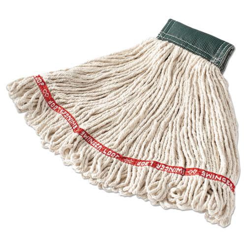 Swinger Loop Wet Mop Heads, Cotton/Synthetic, White, Medium, 6/Carton ...
