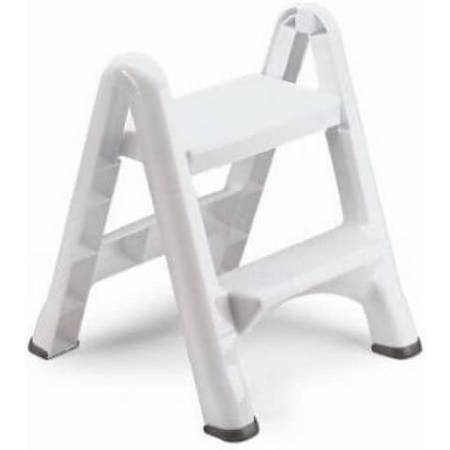 Rubbermaid EZ Step 2-Step Foldable & Collapsible Stool, White - Walmart.com