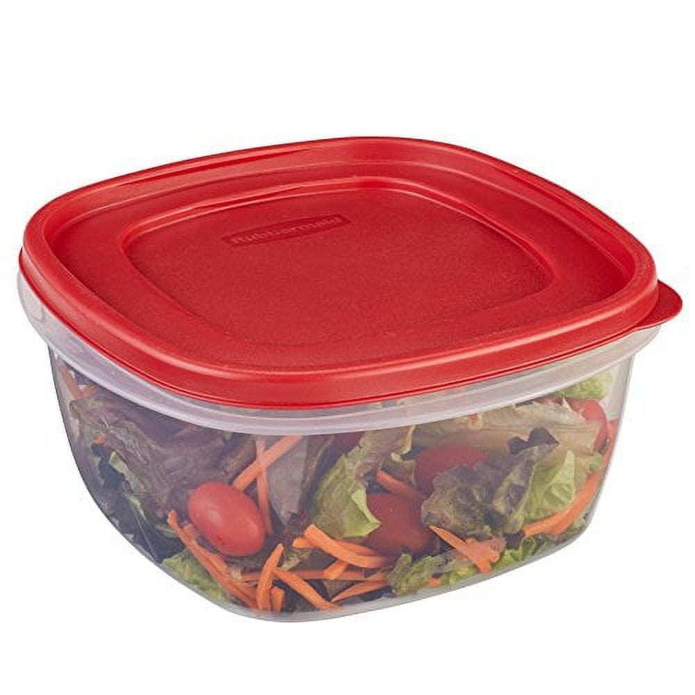 Rubbermaid Easy Find Lid Square 14-Cup Food Storage Container, Red ...