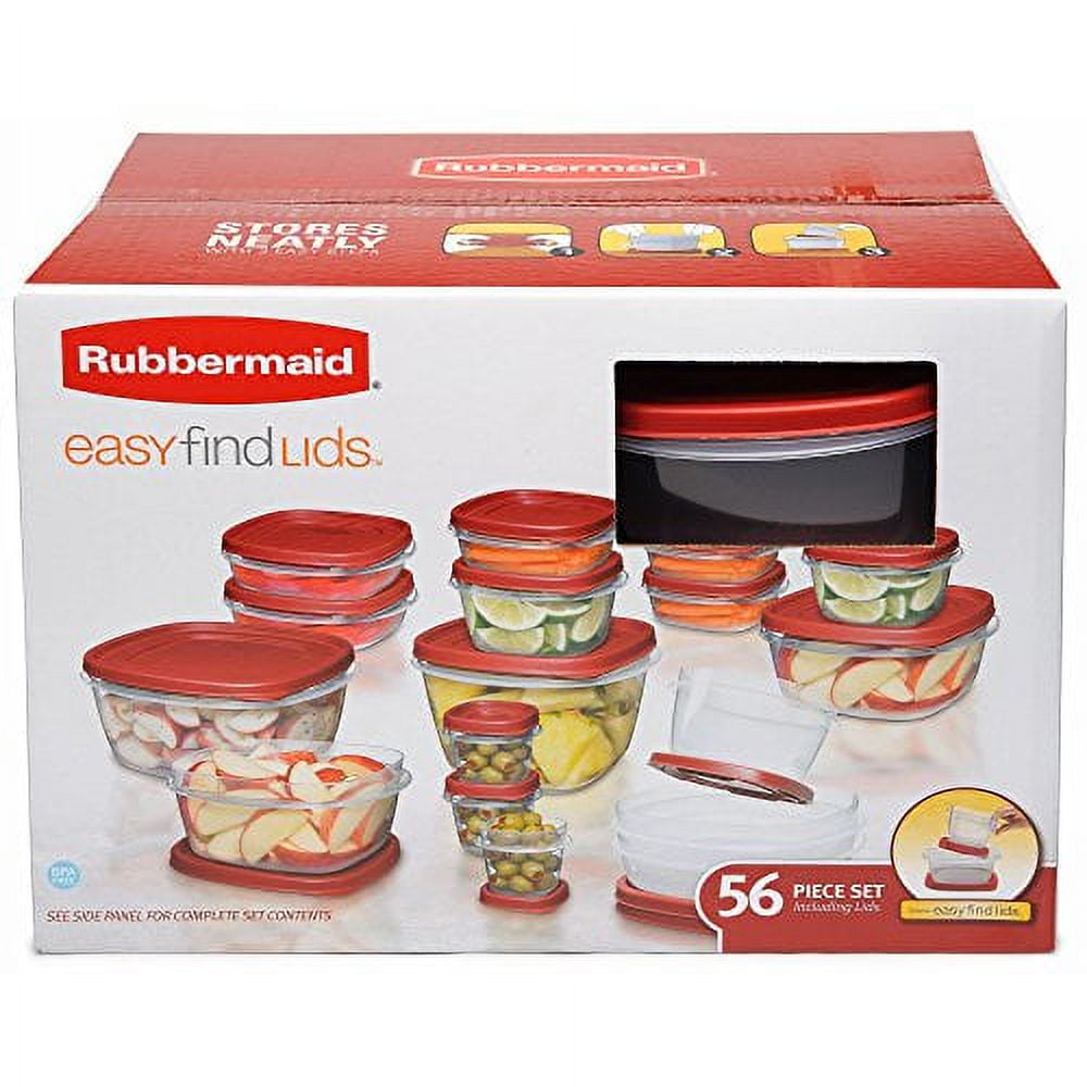 Rubbermaid 56-Piece BPA-Free Polypropylene Storage Containers with Easy ...