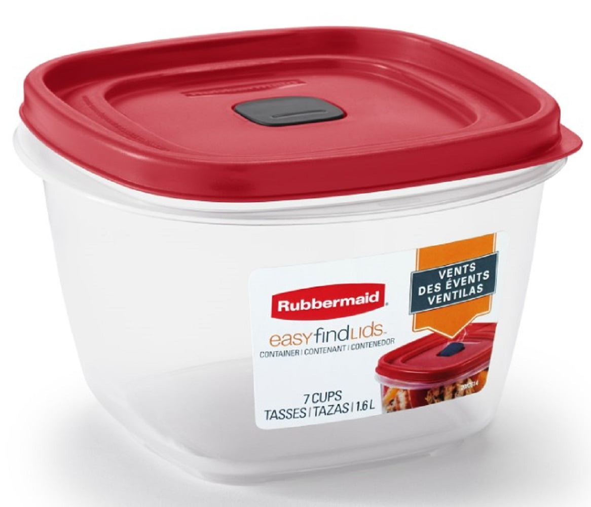 Rubbermaid Easy Find Vented Lid 7-Cup Food Storage Container (Pack of ...