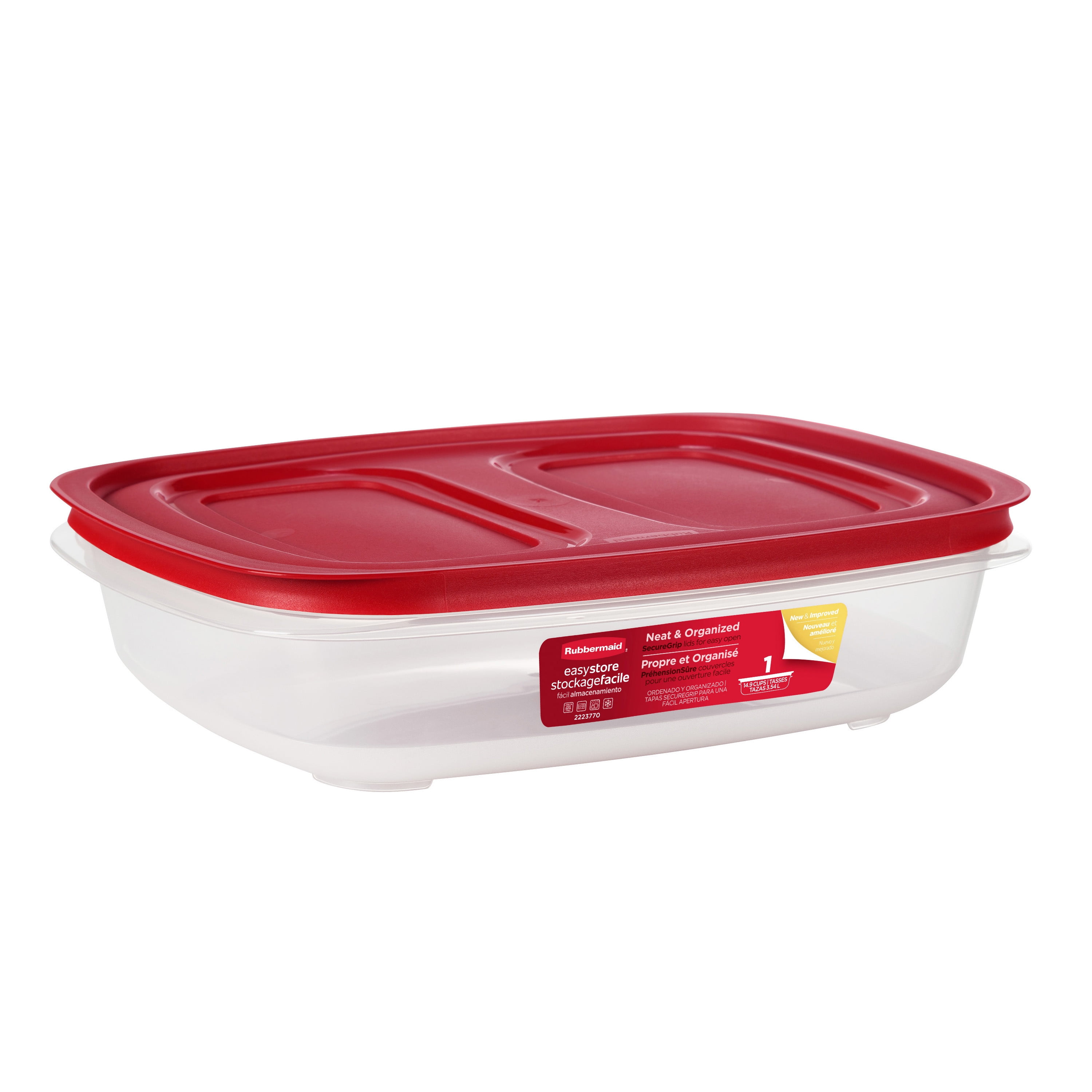 Rubbermaid 14.99-Cup EasyStore Rectangle Container, Food Storage ...