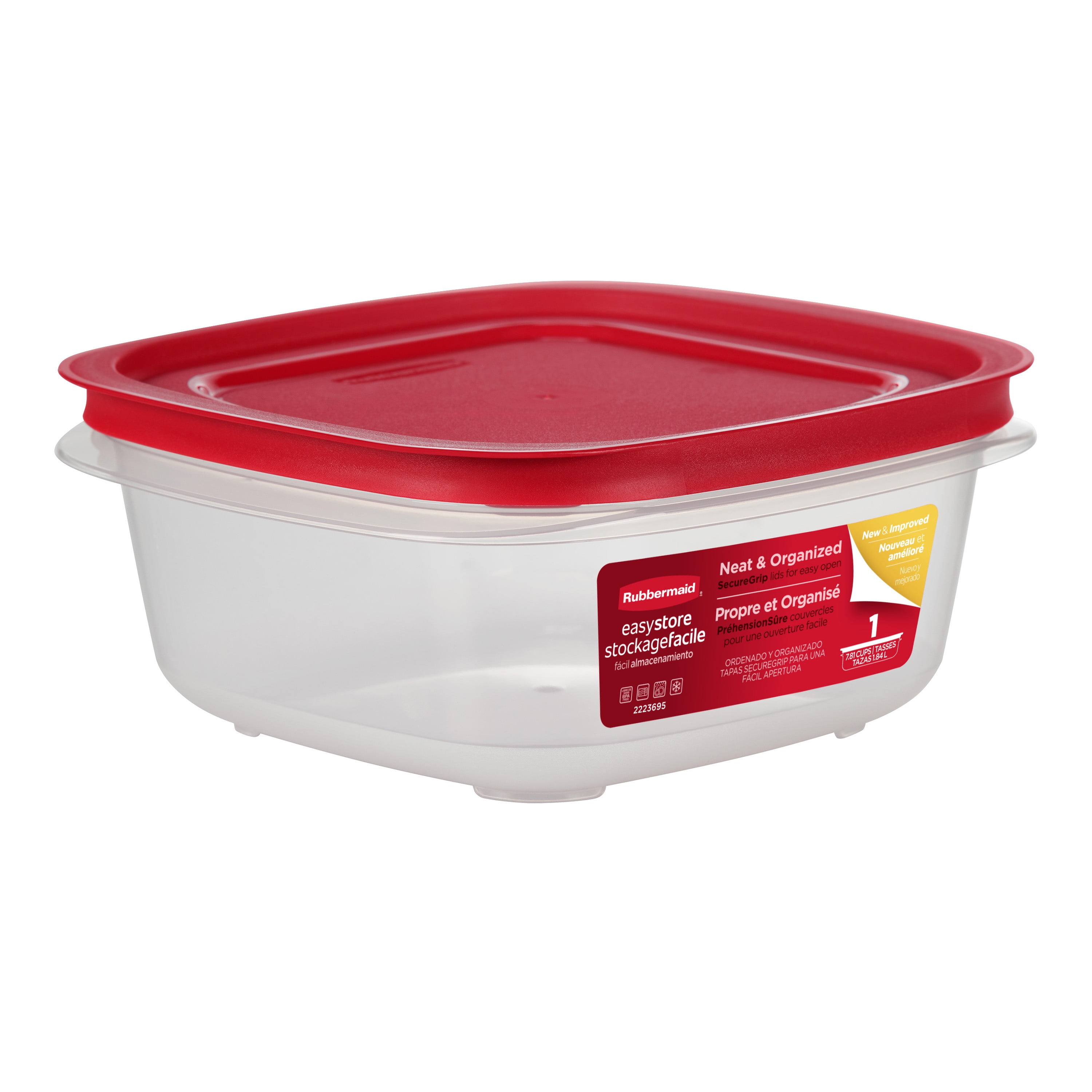 Rubbermaid 7.81-Cup EasyStore Square Container, Food Storage Container ...