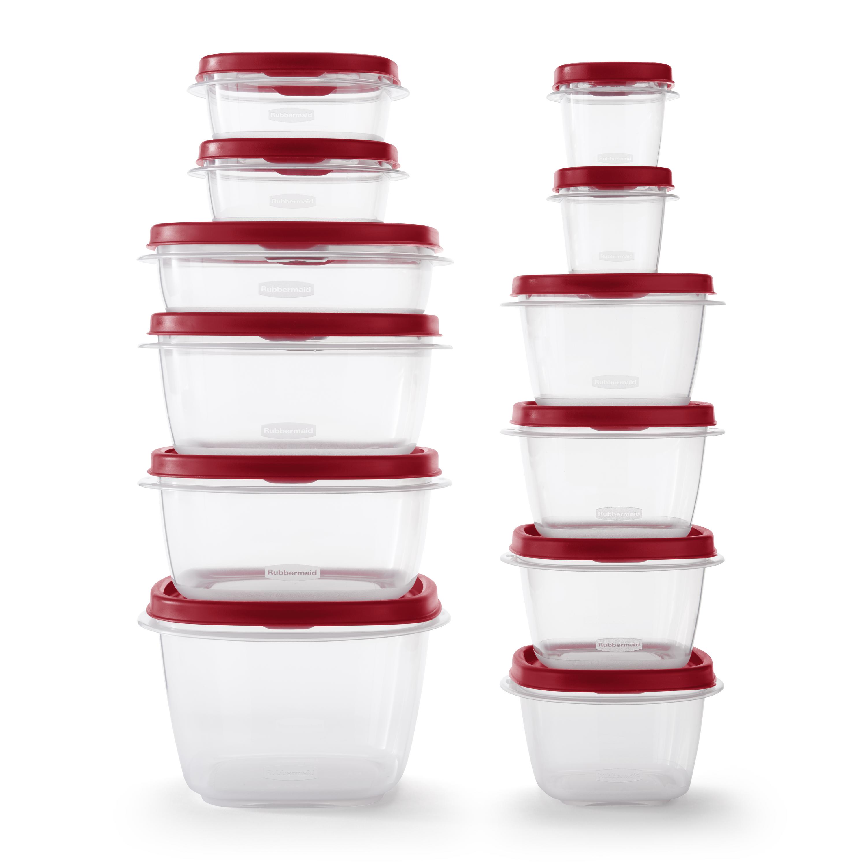Rubbermaid EasyFindLids 26 Piece Plastic Food Storage Container Set ...