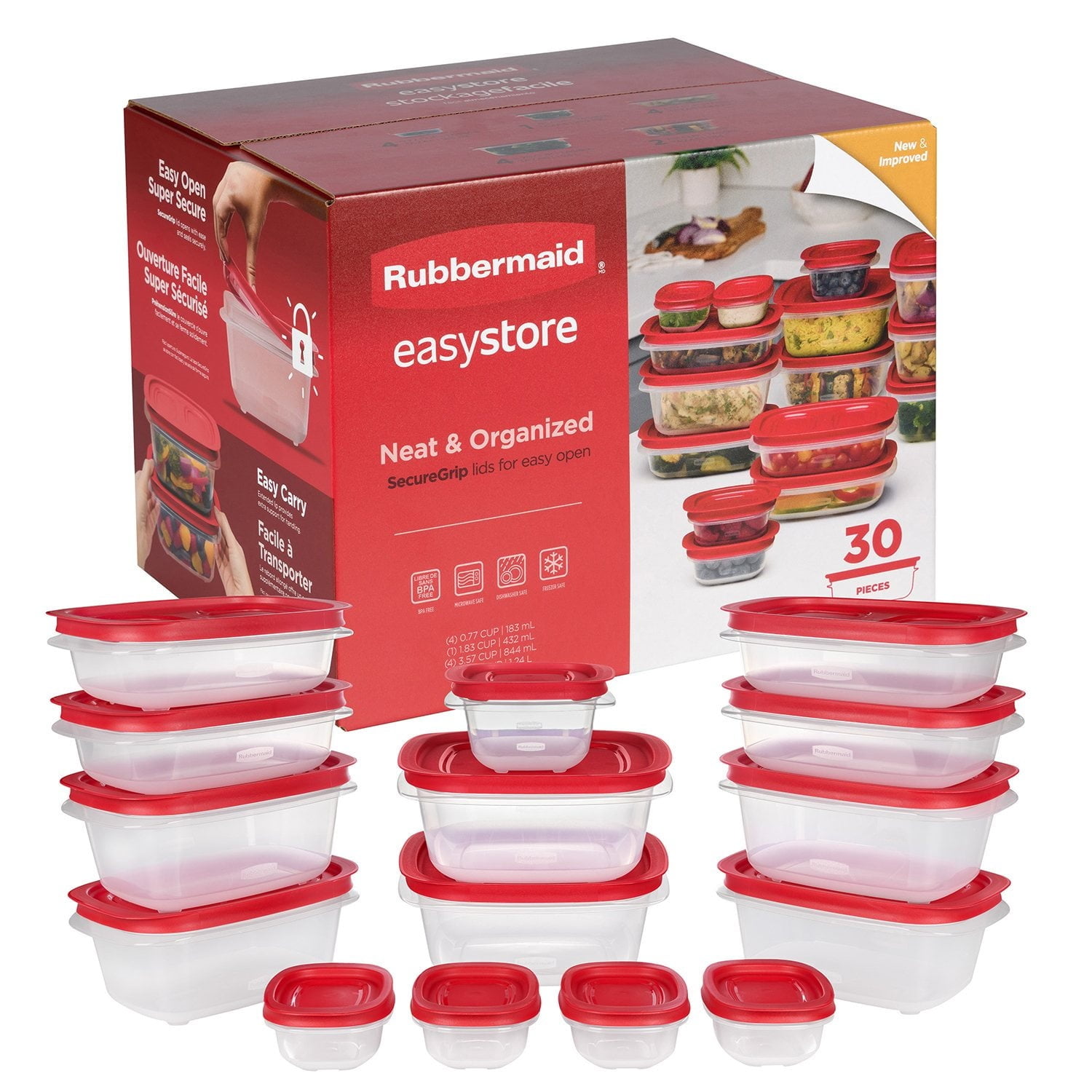 Rubbermaid 30-Piece Set - Pantry jars for ecommerce - Walmart Business ...