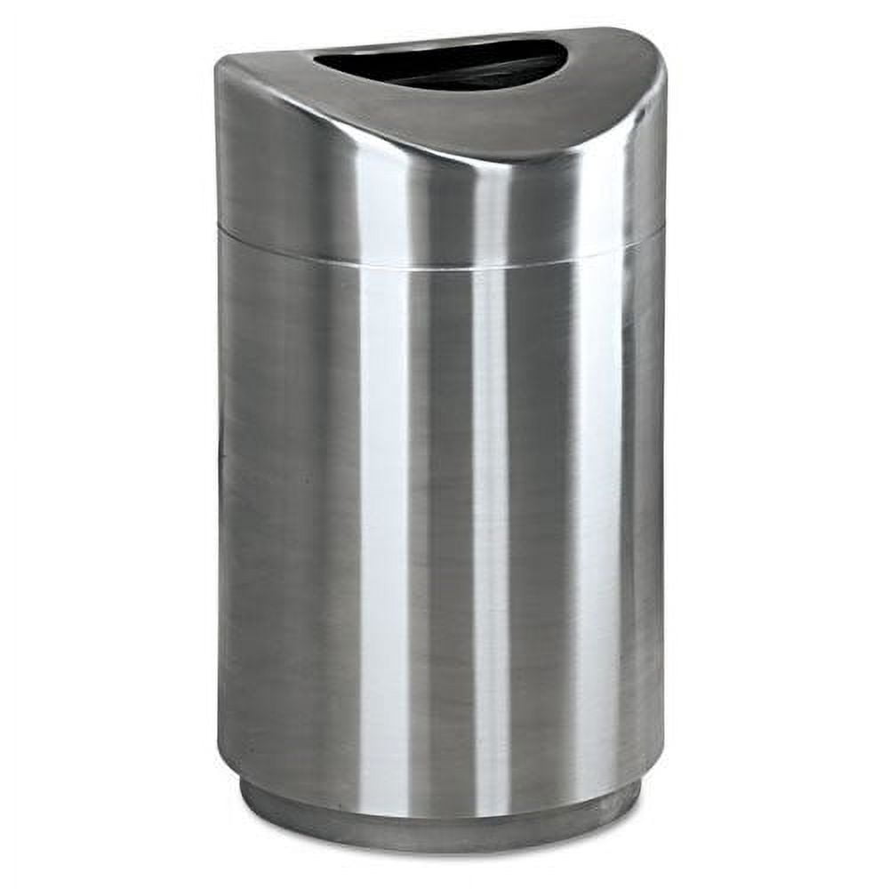 Eclipse Open Top Waste Receptacle Round, Steel, 30 gal, Stainless Steel ...