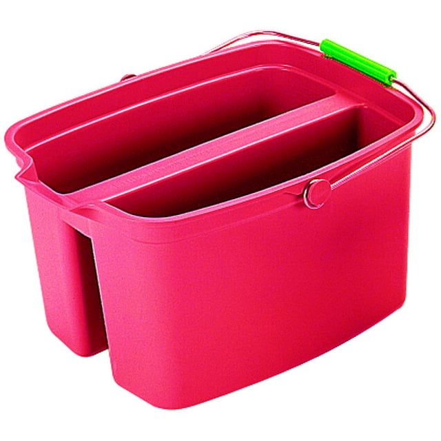 Rubbermaid FG262821RED Double Bucket With Wide Pour Spout, 14-3/4 in L ...