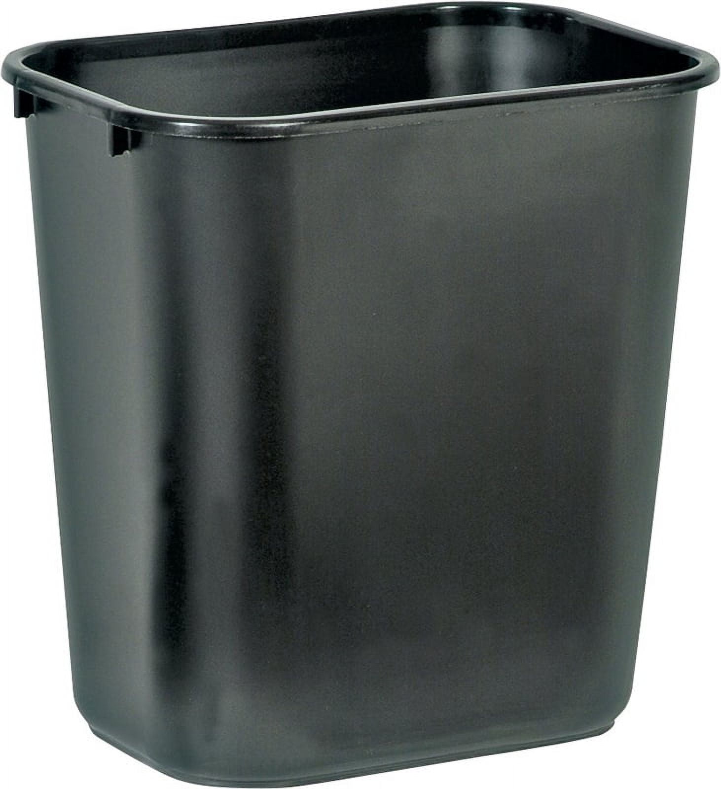 Rubbermaid FG295600BLA Waste Basket, 28 qt Capacity, 15 in H, Resin ...
