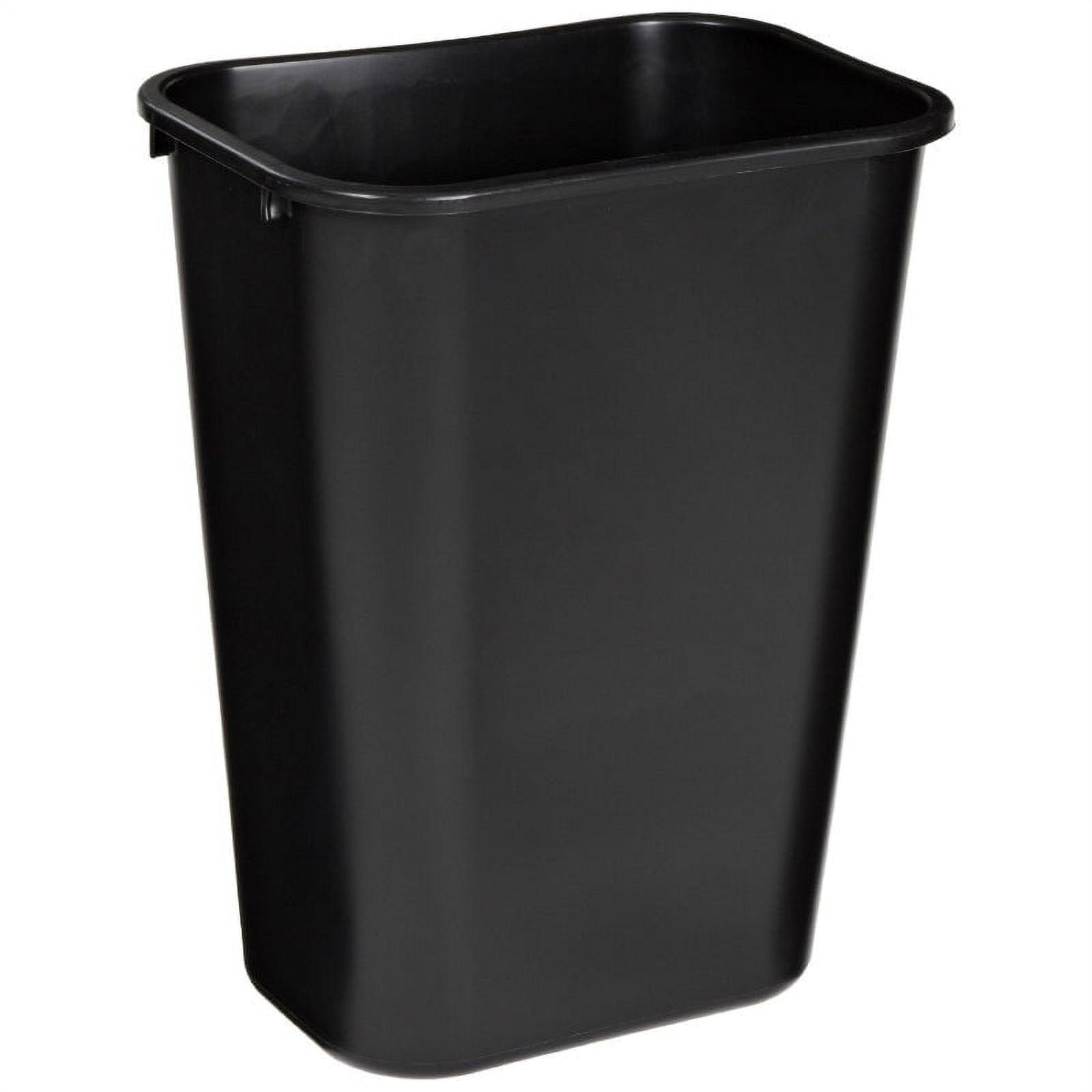Rubbermaid FG295700BLA Rectangular Plastic Wastebasket, Black, 41 Qt ...