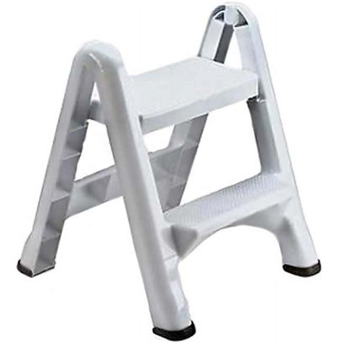 Rubbermaid FG420903 Two-Step Folding Stepstool, White - Walmart.com