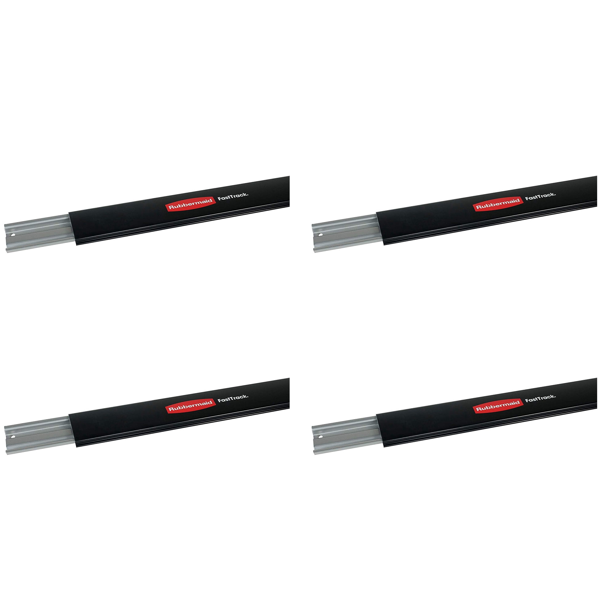 Rubbermaid Fast Track 48" Steel Horizontal Wall Mounted Storage Rail (4 ...