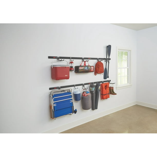 Rubbermaid Garage FastTrack 15-Piece Medium Kit, Hanging Organizers, Black/Grey - Walmart ...