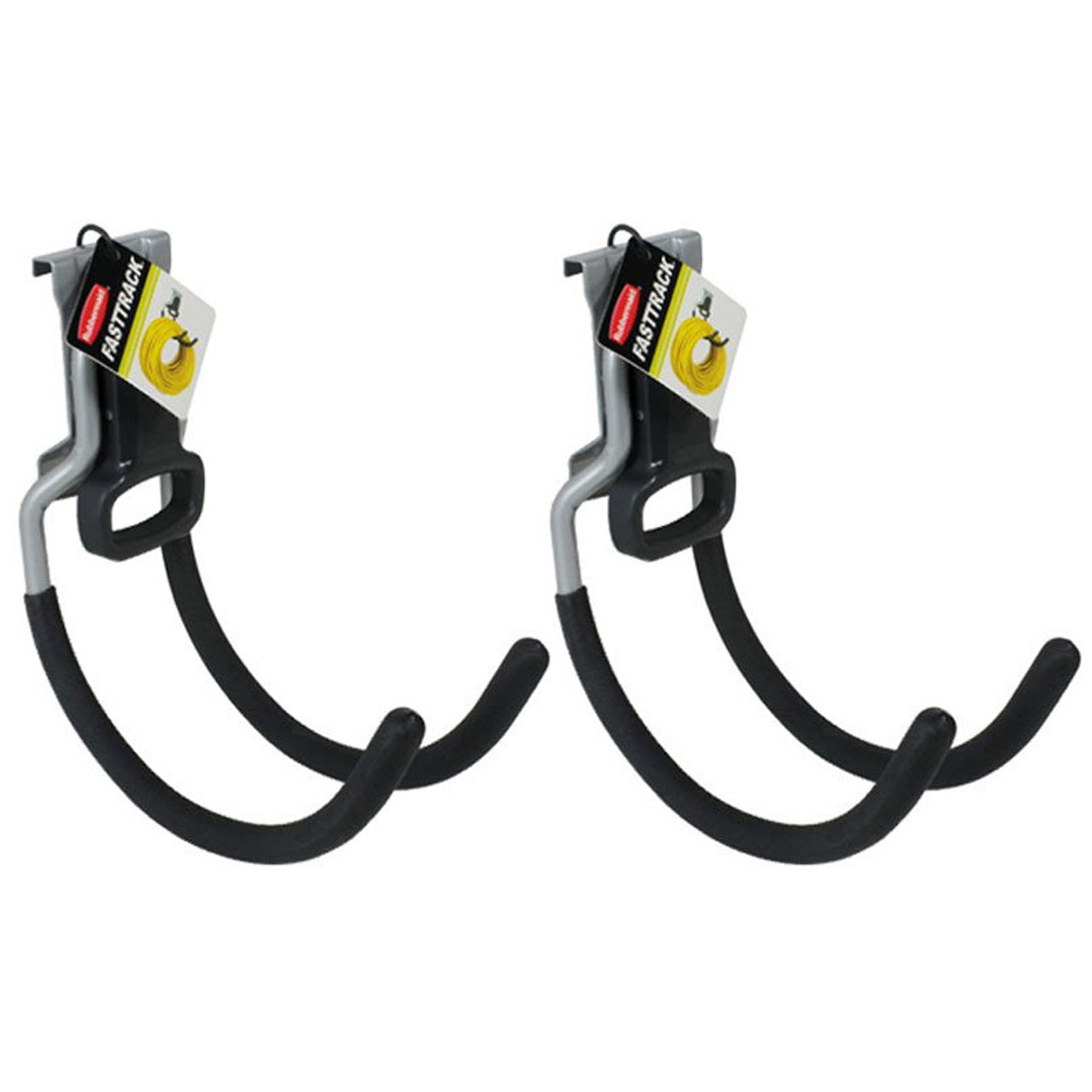 Rubbermaid Fast Track Wall Mounted Garage/Garden Storage Utility Hook ...