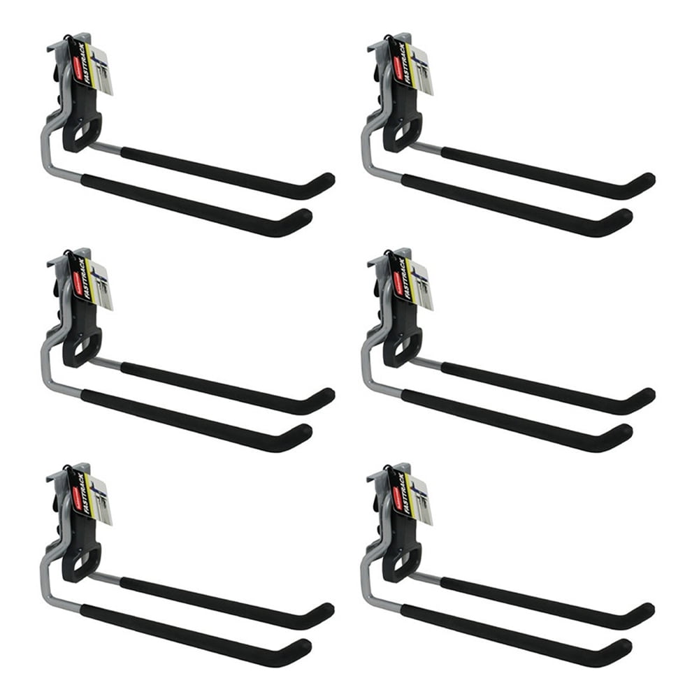 Rubbermaid Fast Track Wall Mounted Garage Storage Utility Multi Hook (6 ...