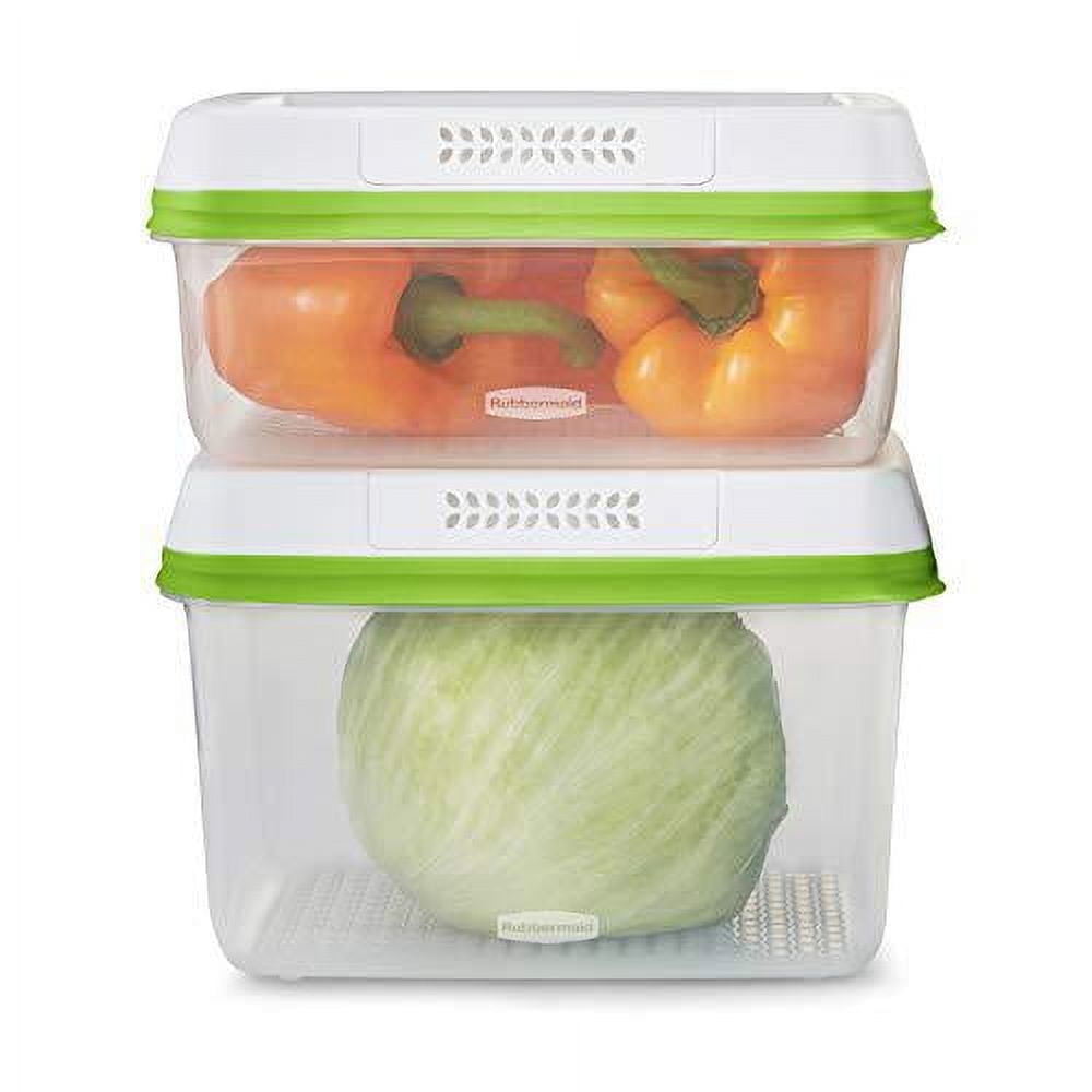 Rubbermaid FreshWorks Food Storage Containers, Plastic, Elevated Base ...