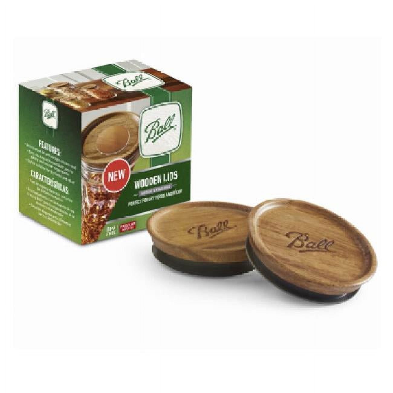 Rubbermaid & Jarden Wooden Lids Ball - Pack of 3 - Walmart.com