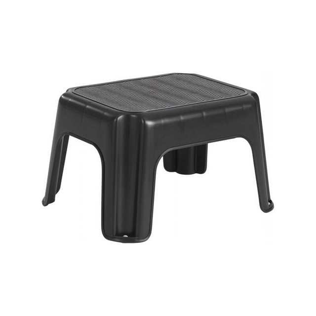 Rubbermaid Kids Single-Step Stool, Black, Plastic - Walmart.com