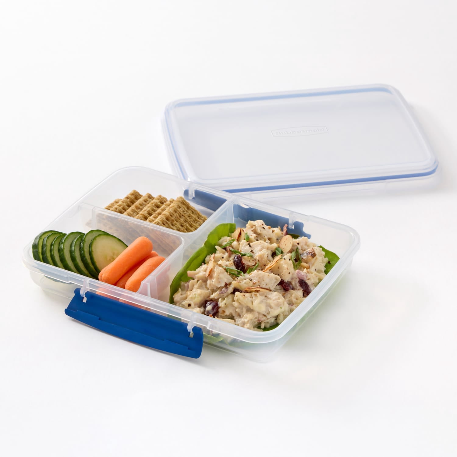 Rubbermaid Pack & Go 820 mL Large Divided Snack Container, Meal Prep ...