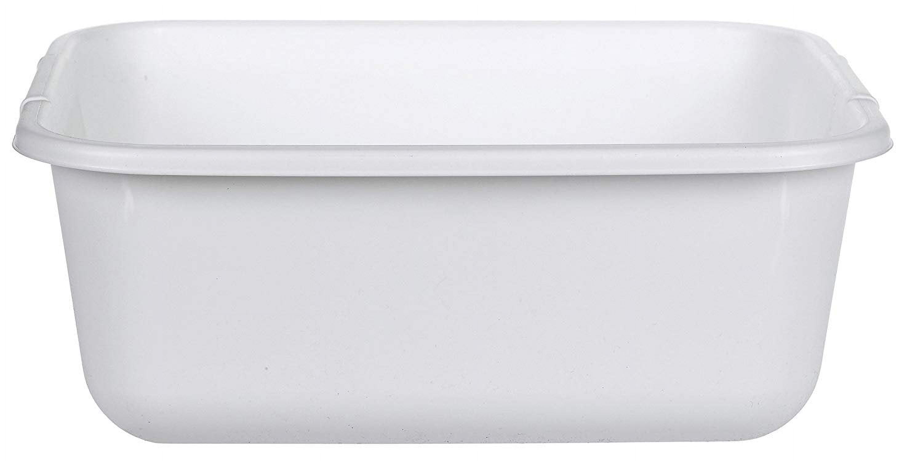 Rubbermaid White Dish Pan, 11.5 Quart, Fits Single or Twin Sinks ...