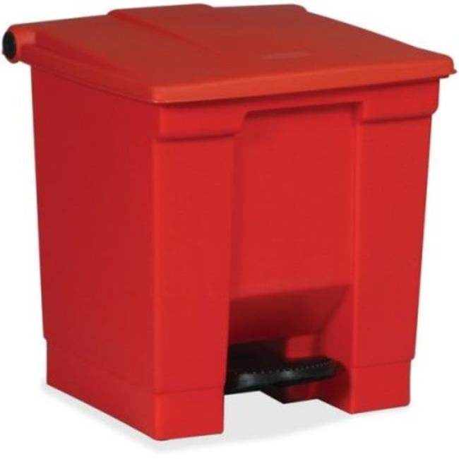 Rubbermaid RCP614300RED 8 gal Products Step-on Waste Container, Red ...