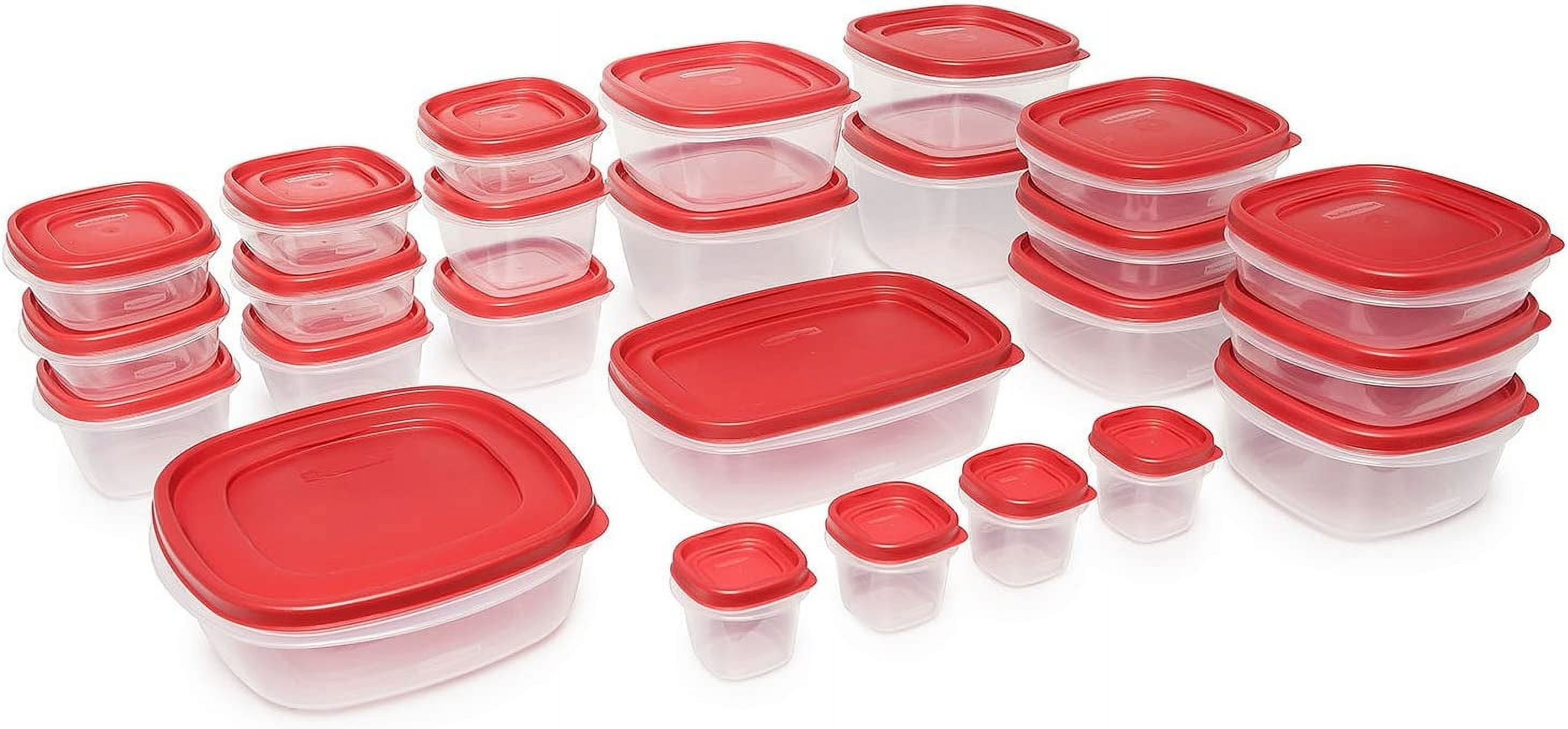 Rubbermaid Racer Red Plastic Freezer and Microwave Safe Food Storage ...