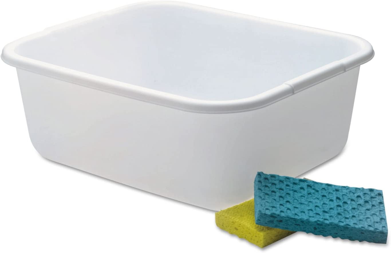 Rubbermaid Re 2951ARWHT 11.4 Quart White Rectangle Dishpan, Pack of 1 ...