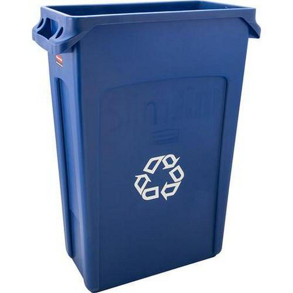 Rubbermaid Recycle Vented Trash Can For - Part# Rbmdfg354007Blue ...