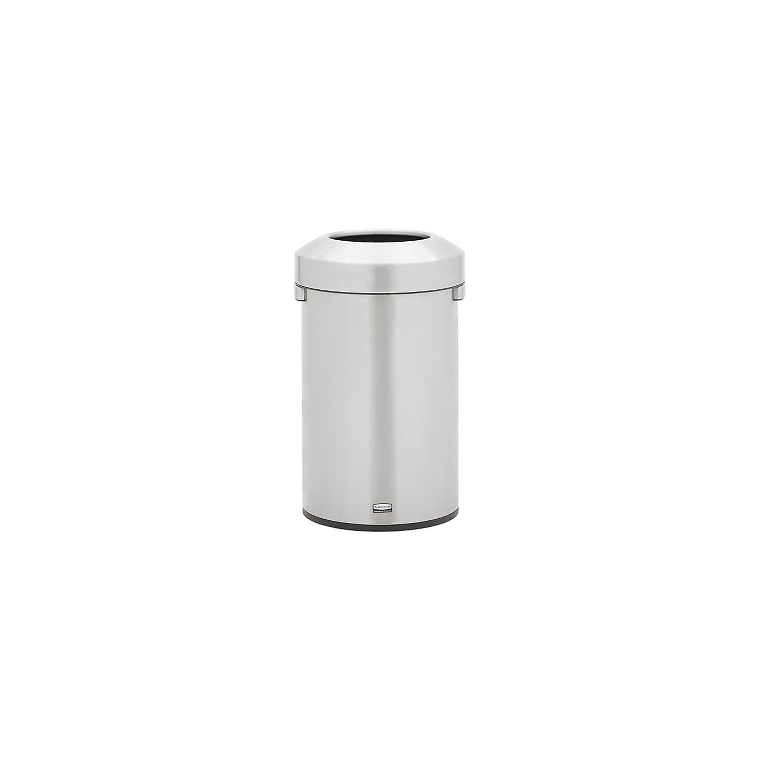 Rubbermaid 16 Gallon Stainless Steel Garbage Bin, Refine Open Lid Trash ...