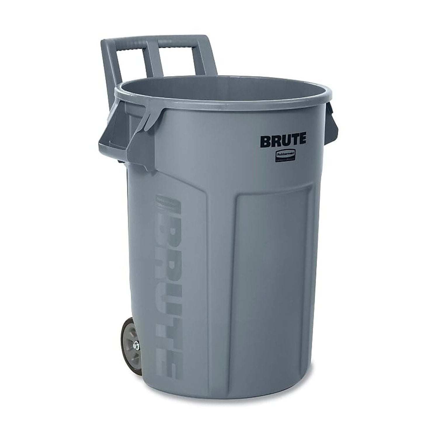 Rubbermaid Heavy Duty Outdoor Large Trash Bin, Gray 32 gal Plastic ...