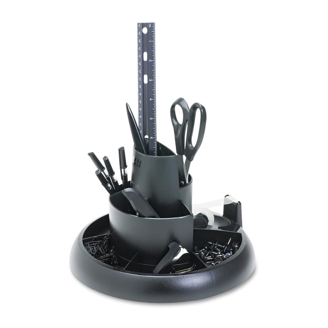 Rubbermaid Rotary Desk Organizer with Supplies, 10" diameter x 13 3/8 ...
