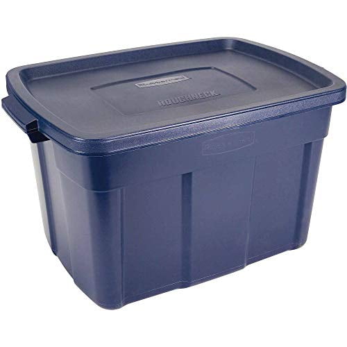 Rubbermaid Roughneck Tote Storage Container, 25-Gallon, Dark Indigo ...