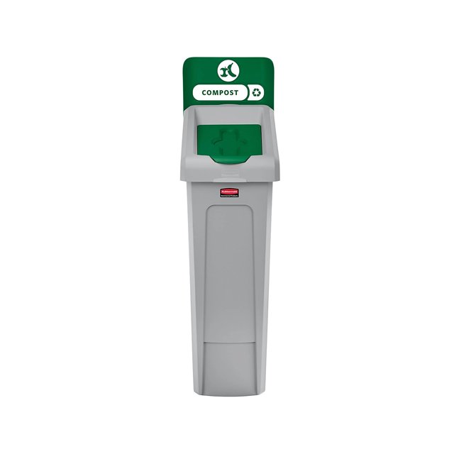 Rubbermaid Slim Jim Single-Stream Compost Recycling Station 23-Gallon ...