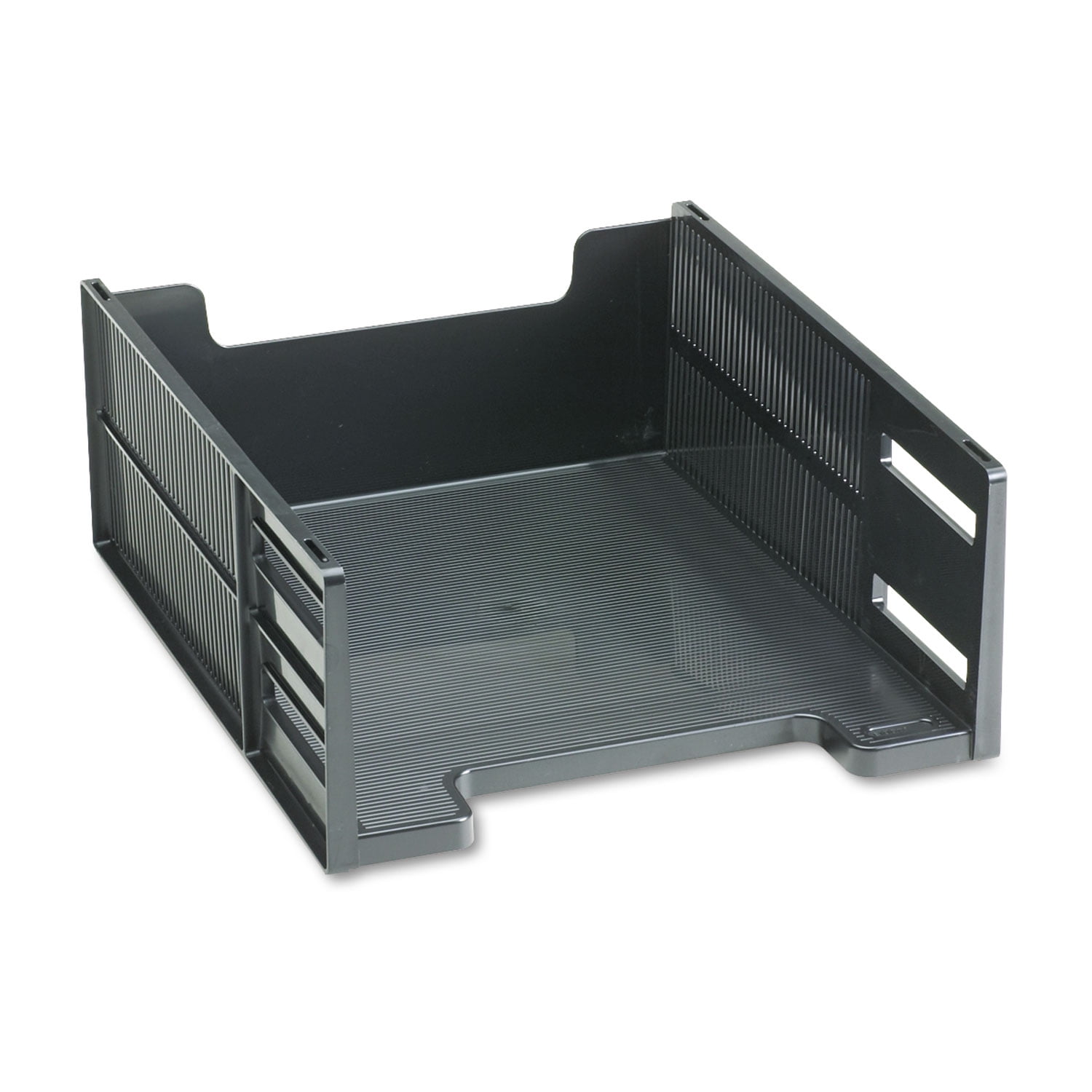 Rubbermaid, Stackable Front-Loading Letter Tray, 1 Each, Ebony ...